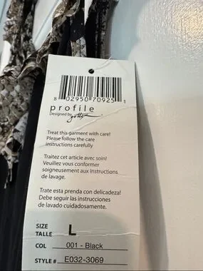 Profile | Dresses | Nwt Profile Black Slip Dress With Snakeskin Trim ...